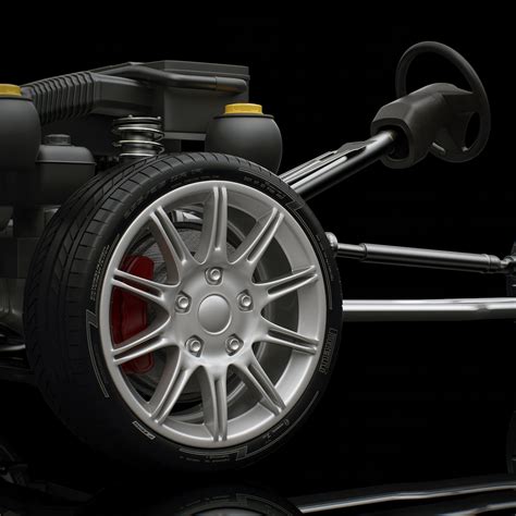 3d Car Chassis And Engine Download And Buy Pro 3d Models On