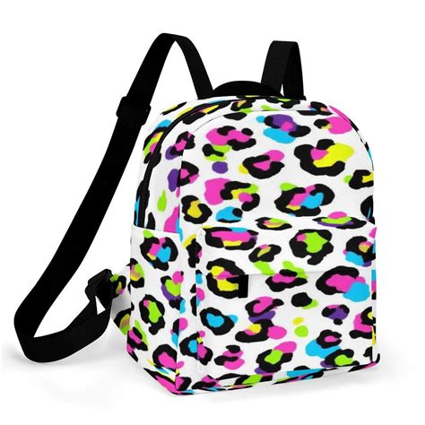 Colorful Leopard Print Pattern Small Backpack Cute Mini Backpacks For