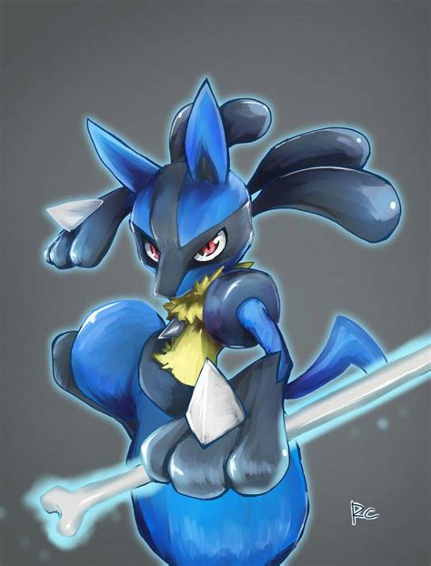 Shiny Lucario Anime Riolu Drawing Pokemon Drawings Lucario Pokemon Art