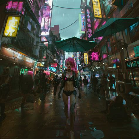 Girl In A Cyberpunk City Art Print By Epicdesign Fy