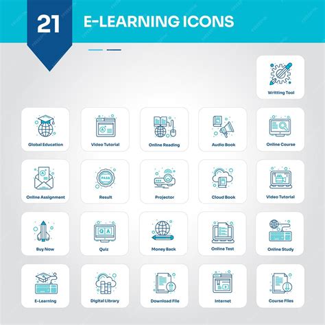 Premium Vector Elearning Icons Collection Set Of Online Course
