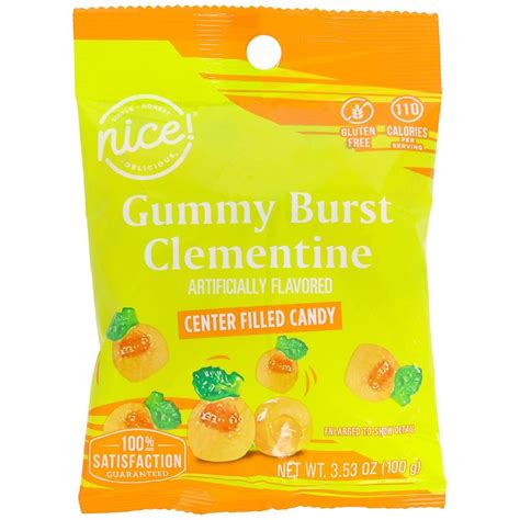 Nice Gummy Burst Center Filled Candy Clementine Walgreens