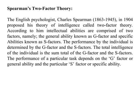 Intelligence Theoriesintelligence Theories Ppt Genetics Science