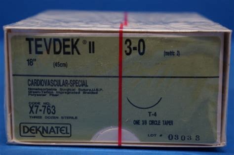Deknatel X7 763 Tevdek Ii Cardiovascular Special 18 Imedicsales