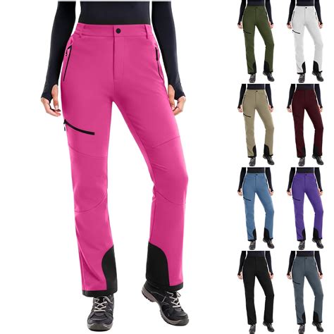 Frsasu Snow Pants Womens Ski Pants Waterproof Insulate Softshell Fleece