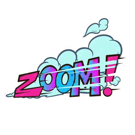 A Cartoon Of The Word Zoom On A White Background Premium Vector