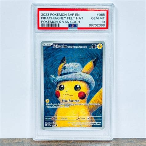 Pokémon Graded Card Pikachu With Grey Felt Hat Van Gogh Museum