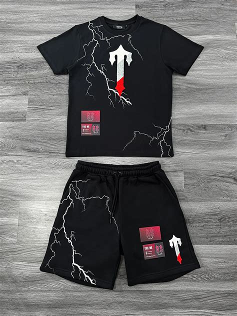 Trapstar T Lightning Shorts Black Infrared Rstheplug
