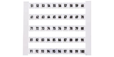 Dek Terminal Marker For Use With For Use With Terminal Blocks Rs