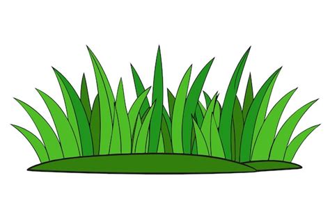 Green Grass Cartoon Vector Premium Ai Generated Vector