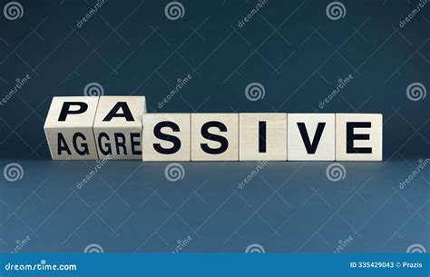Passive Aggressive Behavior Symbol Concept Words Passive Aggressive Behavior On Wooden Blocks