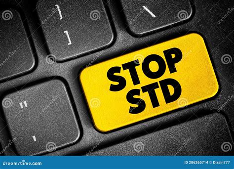 Stop Std Sexually Transmitted Diseases Text Button On Keyboard