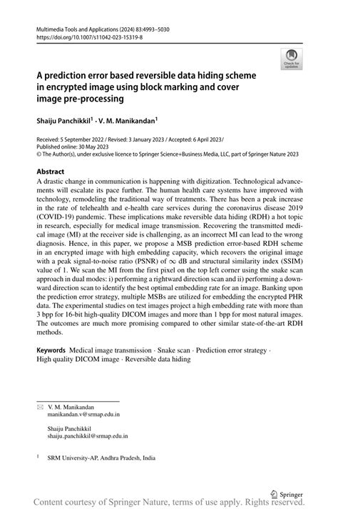 A Prediction Error Based Reversible Data Hiding Scheme In Encrypted Image Using Block Marking