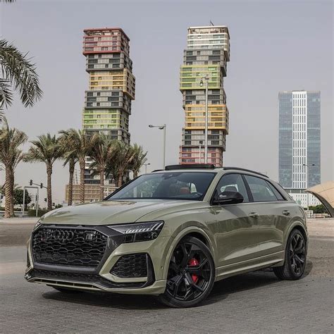 Urban Drab Green Audi Rsq8 Dream Cars Audi Luxurious Cars Mom Car