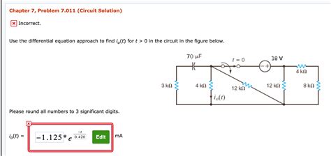 Solved Chapter 7 Problem 7011 Circuit Solution