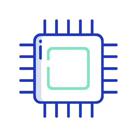 A Computer Processor Icon On A White Background Vector Art At Vecteezy
