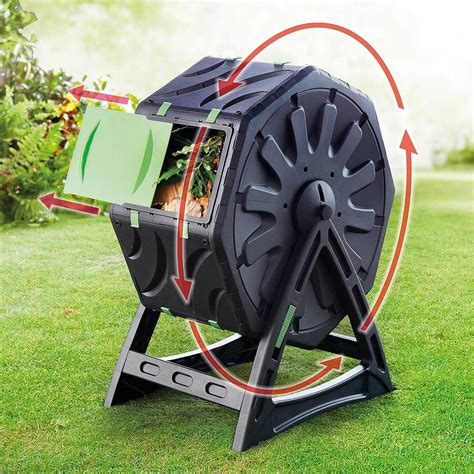 105 Litre Tumbling Composter Speeds Up Process Effortless Turning