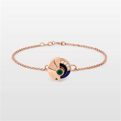 Dial Up Emerald Bracelet 18k Rose Gold Designer Jewellery Maveroc