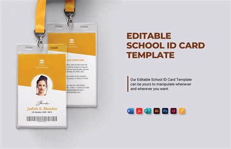 Editable School Id Card Templates In Psd To Download