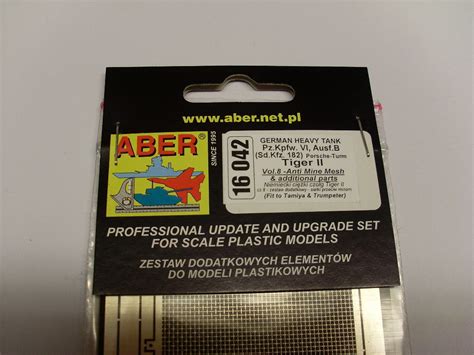 Aber Brass Photo Etch 16 042 Tiger Ii Porsche Mine Mesh Vol 8 116 Fits Tamiya