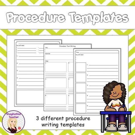 Three Different Types Of Writing Paper With The Text Procedure