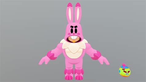 Bunny Grom T Pose 3d Model Brawl Stars Download Free 3d Model By