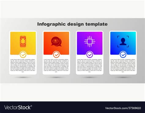 Set System Bug On Mobile Eye Scan Processor Vector Image