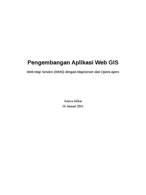 Webgis Mapserver Openlayers Pdf