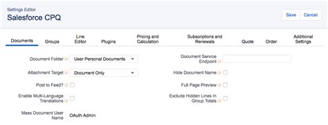 Configure Cpq Setting