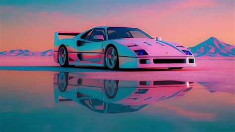 Retro Ferrari F40 Mobile Live Wallpaper