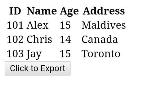 如何使用 Jquery 将 Html 表格转换为 Excel 电子表格？ 码农参考