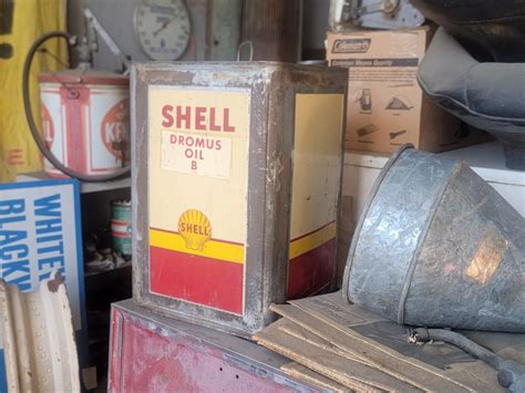 Shell Dromus Oil B Can Nice Five Gallon Original Can
