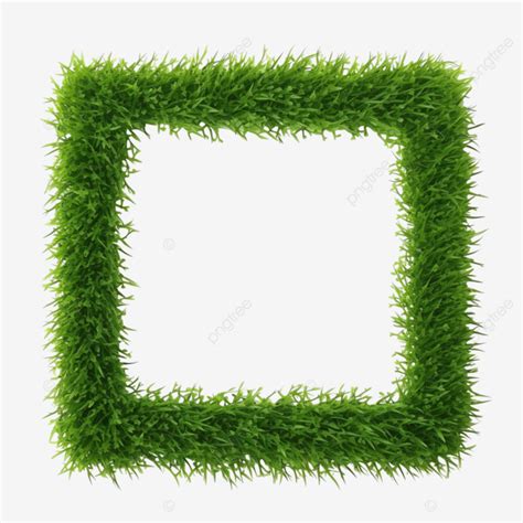 Green Grass Leaf Frame Isolated Generative Ai Frame Grass Border Png