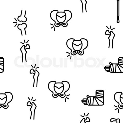 Fracture Elements Vector Seamless Pattern Contour Illustrati Colourbox