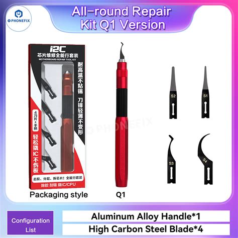 I2c Q1 Q2 Mobile Repair Blade Set For Pcb Cpu Ic Prying Glue Removal