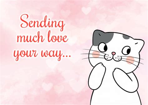 Sending Much Love Your Way Free Cute Love Ecards Greeting Cards