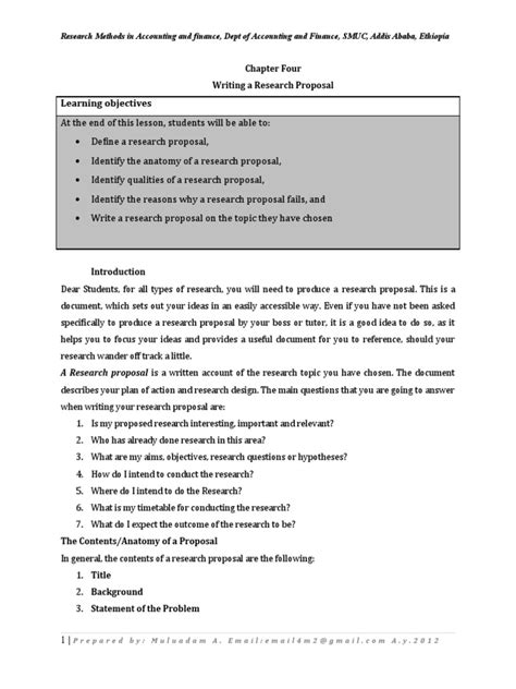 Ch 4 Research Proposal Pdf Hypothesis Methodology