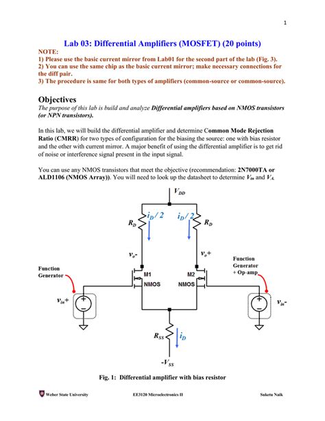 Differential Amplifier Simulationmultisim