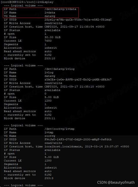 Linux磁盘管理（磁盘、pv、vg、lv、挂载点之间的关系及常用命令）vg Lv Csdn博客
