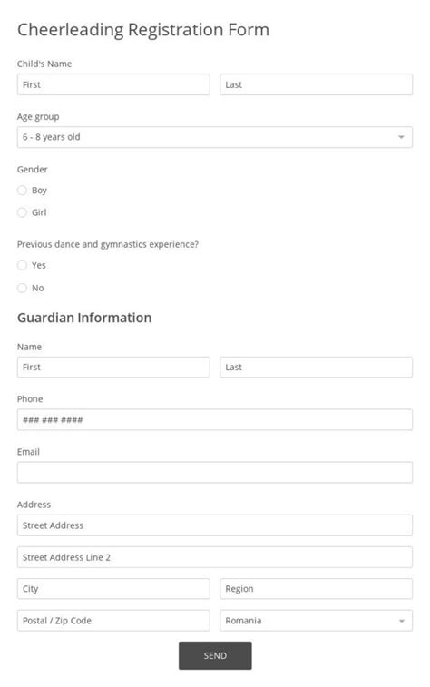 Free Computer Class Registration Form Template Free Computer Class Registration Form Template