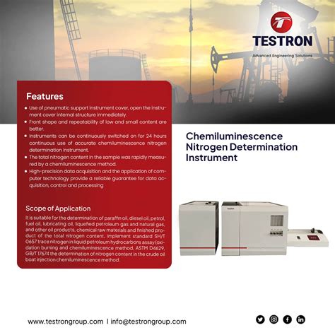 Tt Sh708 Chemiluminescence Nitrogen Determination Instrument Testron