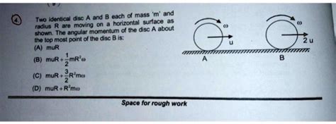 Solved Two Identical Discs A And B Each Of Mass M And Radius R Are