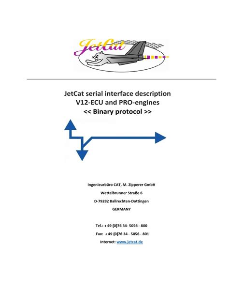 Jetcat Binary Protocol V22 04 06 B Pdf Transmission Control Protocol Network Packet