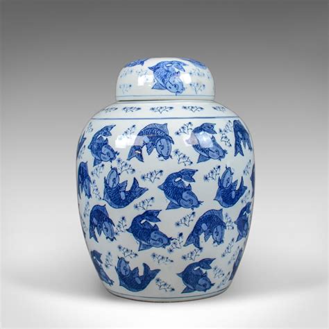 Antiques Atlas Large Oriental Ginger Jar Vintage Ceramic Vase
