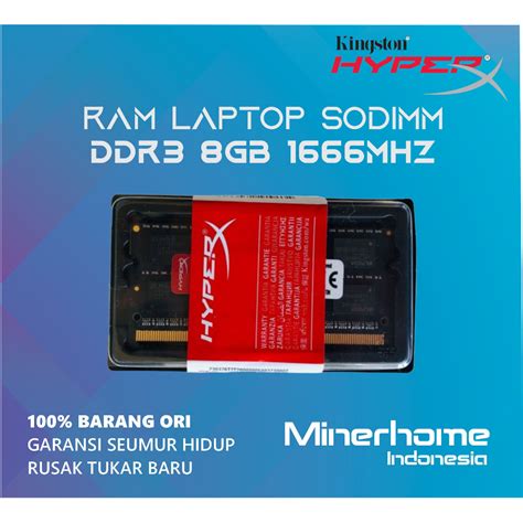 Jual Memory RAM Laptop SODIMM DDR3 8GB PC12800 1666Mhz Shopee Indonesia