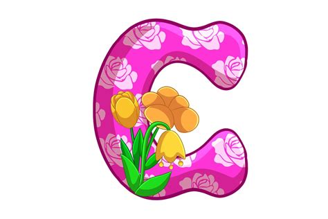 Cute Spring Icons Alphabet C Cartoon Graphic By Hijaudaun · Creative Fabrica