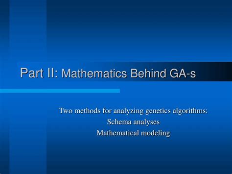 Ppt Genetic Algorithms Powerpoint Presentation Free Download Id3905213