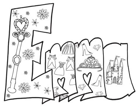 Free Printable Emma Princess Coloring Page
