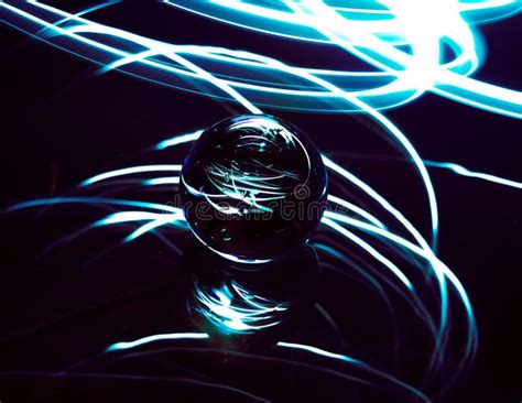 High Resolution Image Of A Glass Marble Illuminated By A Shimmering