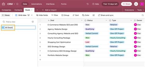 airtable basics build a simple crm to store client data